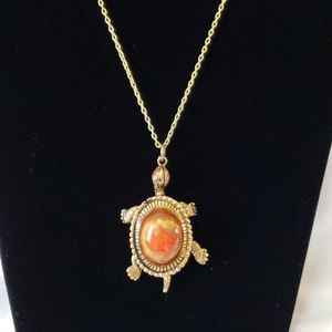 Vintage | Jewelry | Vintage 7s Cabochon Turtle Necklace | Poshmark